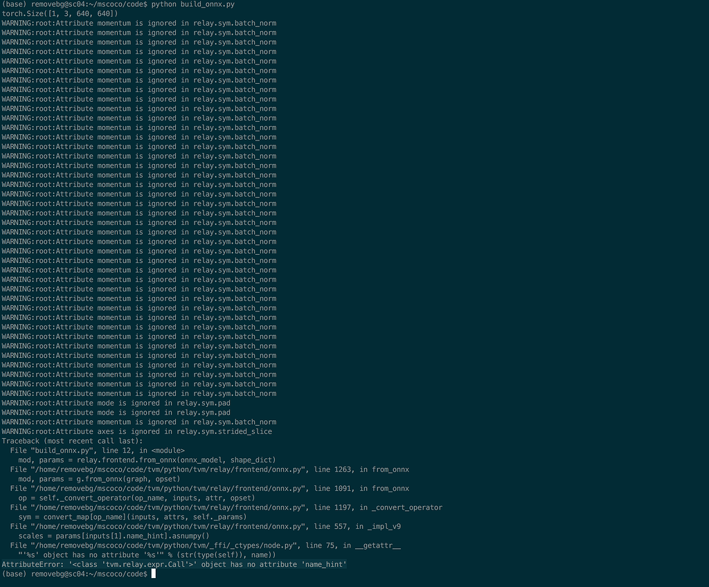 Compile Onnx Model Error In Pytorch 1 1 0 Questions Apache Tvm Discuss