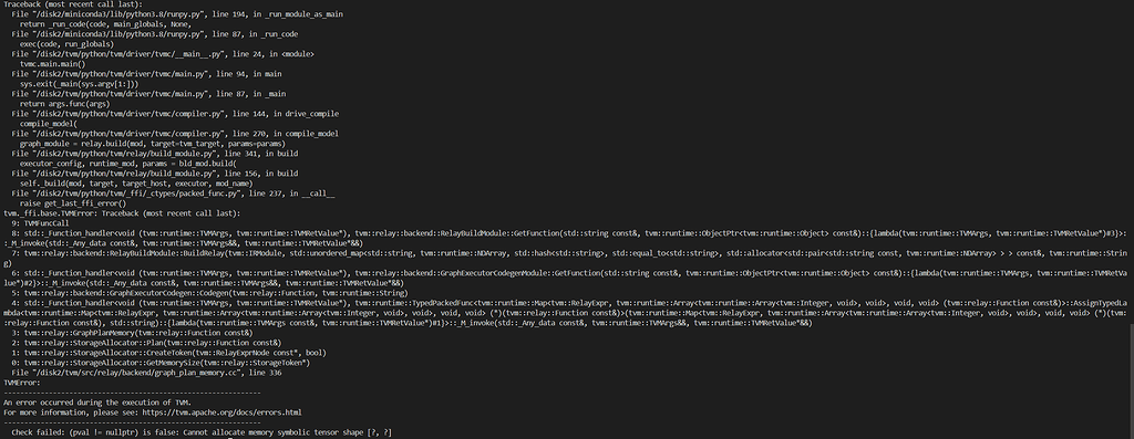 Tvmc compile plato model failed - Troubleshooting - Apache TVM Discuss