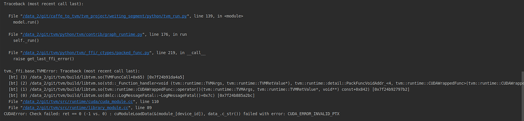 Cuda_error_invalid_ptx - Questions - Apache TVM Discuss
